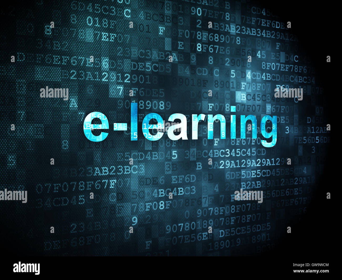 Education concept: E-learning on digital background Stock Photo - Alamy
