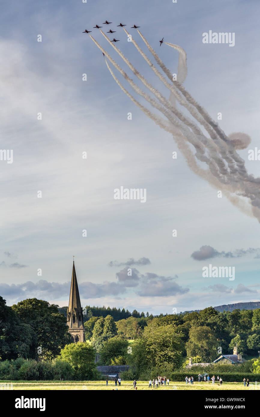 The Red Arrows aerobatics display team (or Royal Air Force Aerobatic ...