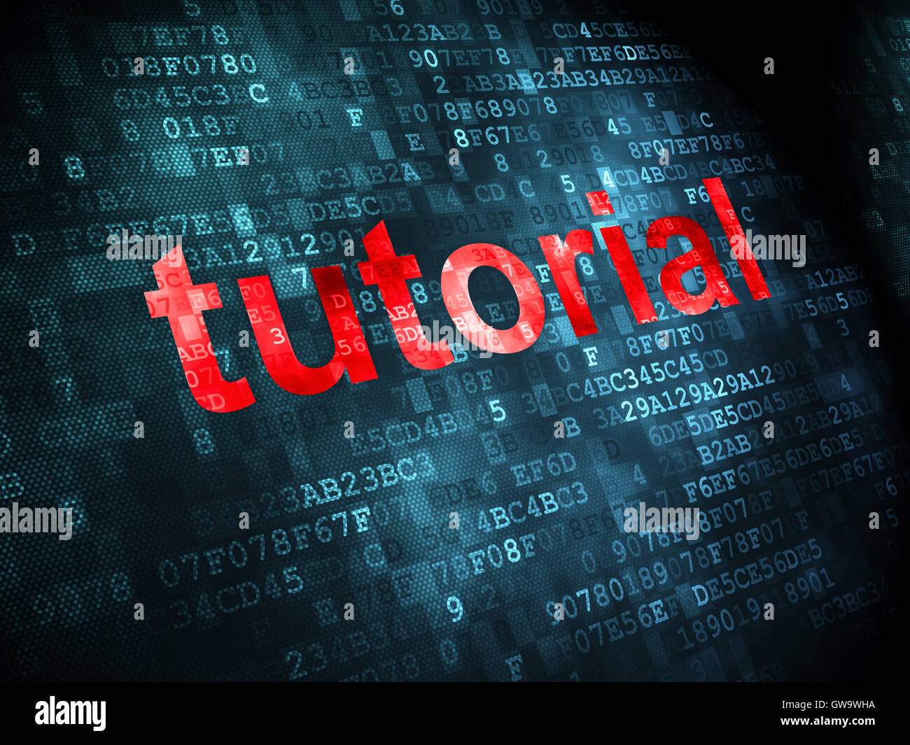 Education concept: Tutorial on digital background Stock Photo - Alamy