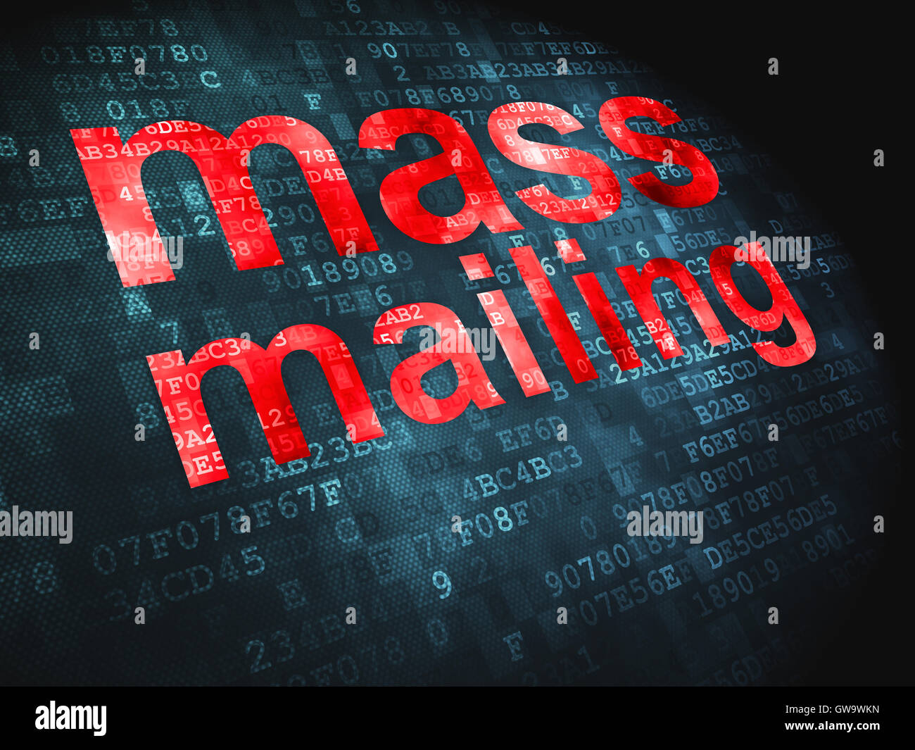 Advertising concept: Mass Mailing on digital background Stock Photo - Alamy