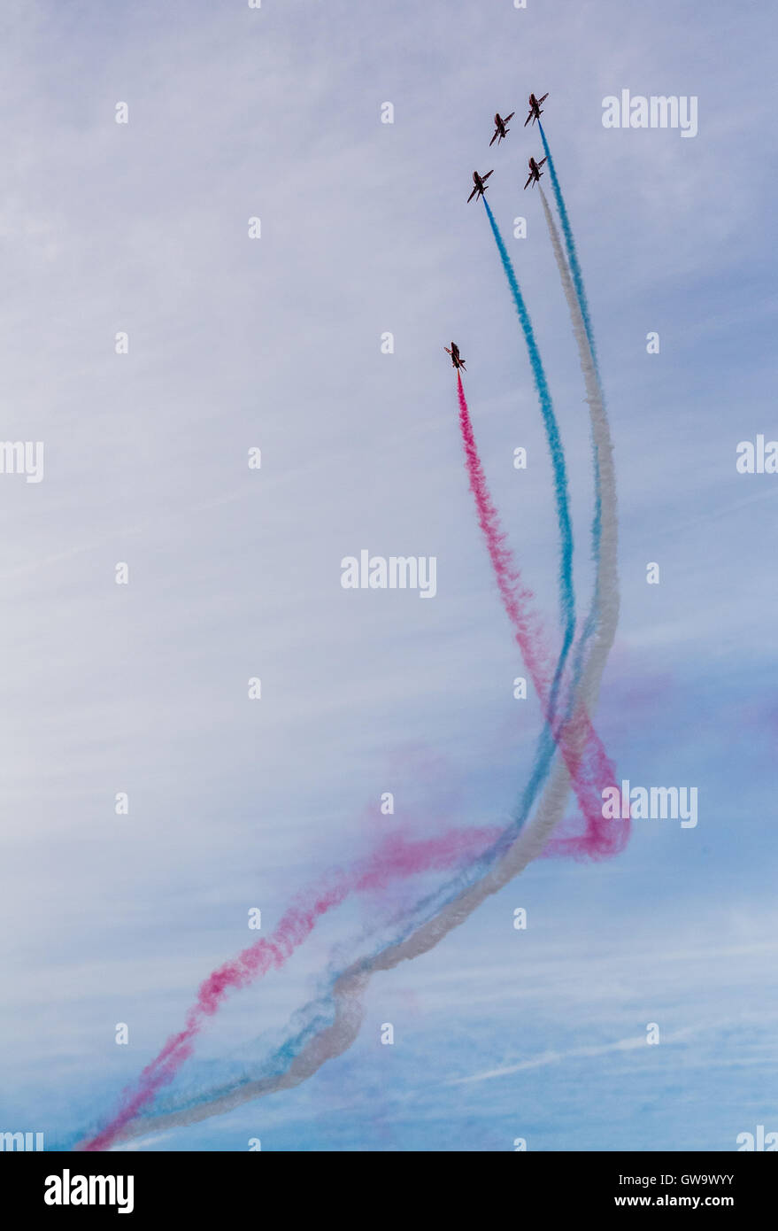 The Red Arrows aerobatics display team (or Royal Air Force Aerobatic ...