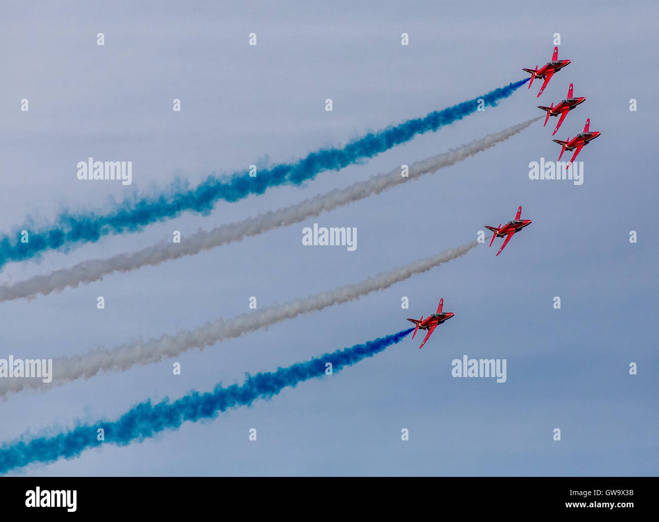The Red Arrows aerobatics display team (or Royal Air Force Aerobatic ...