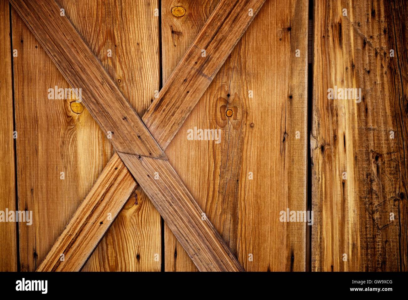 Barn Door Detail with Wood Grain Stock Photo - Alamy