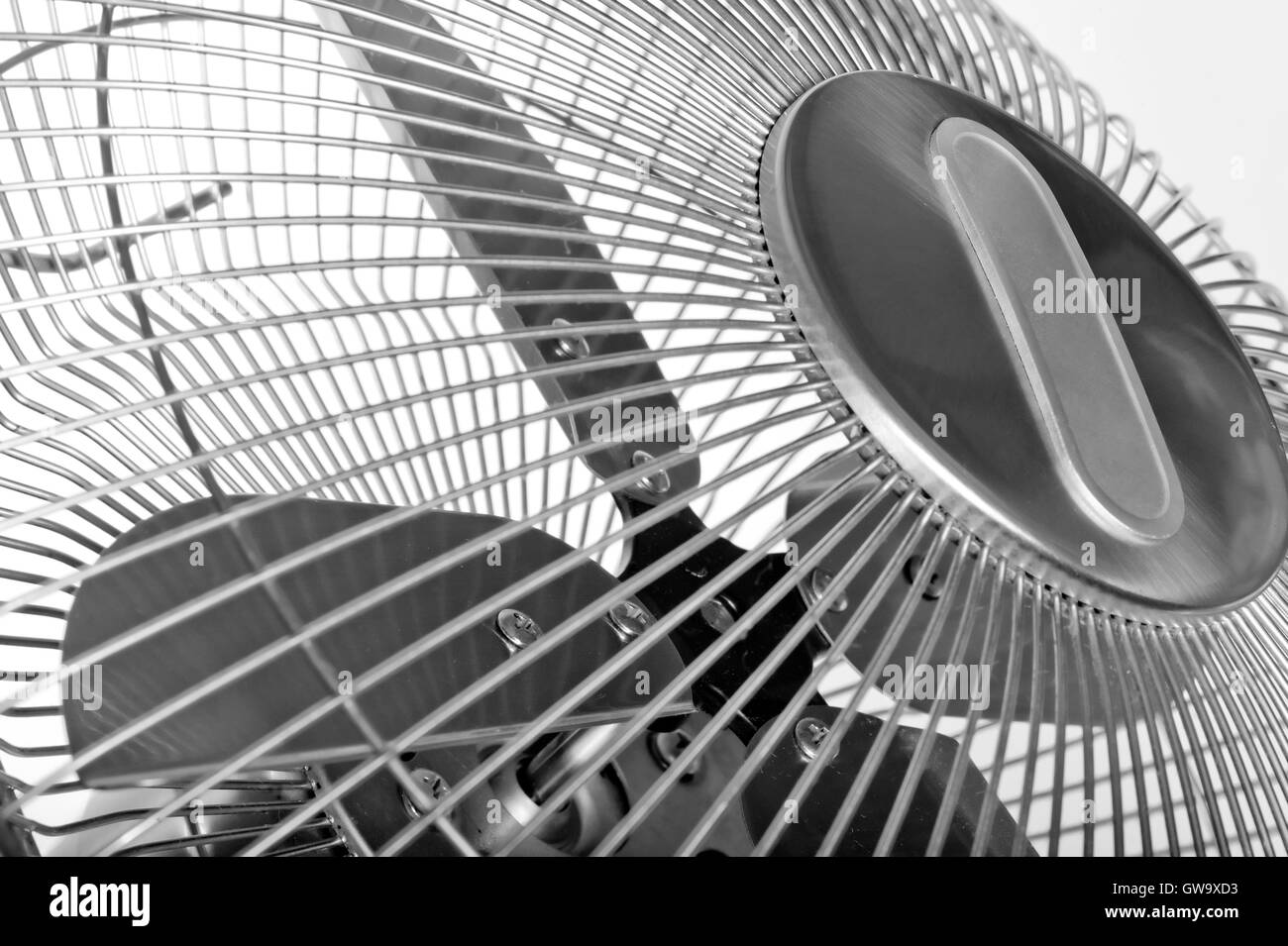 Stylish steel fan blades close-up Stock Photo - Alamy