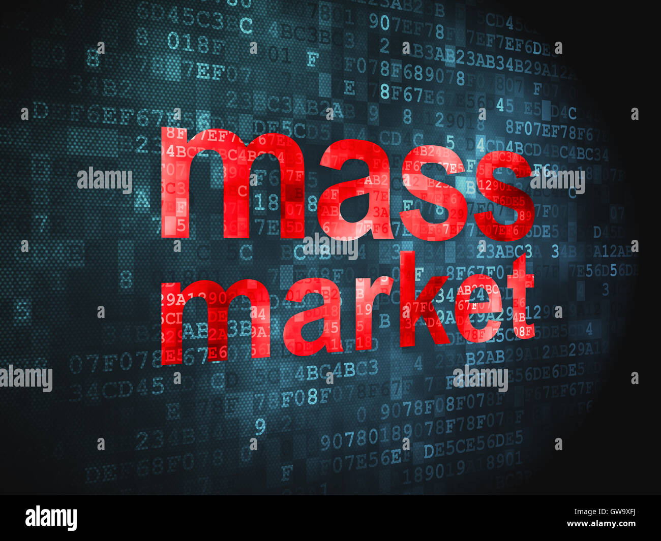 Marketing concept: Mass Market on digital background Stock Photo - Alamy