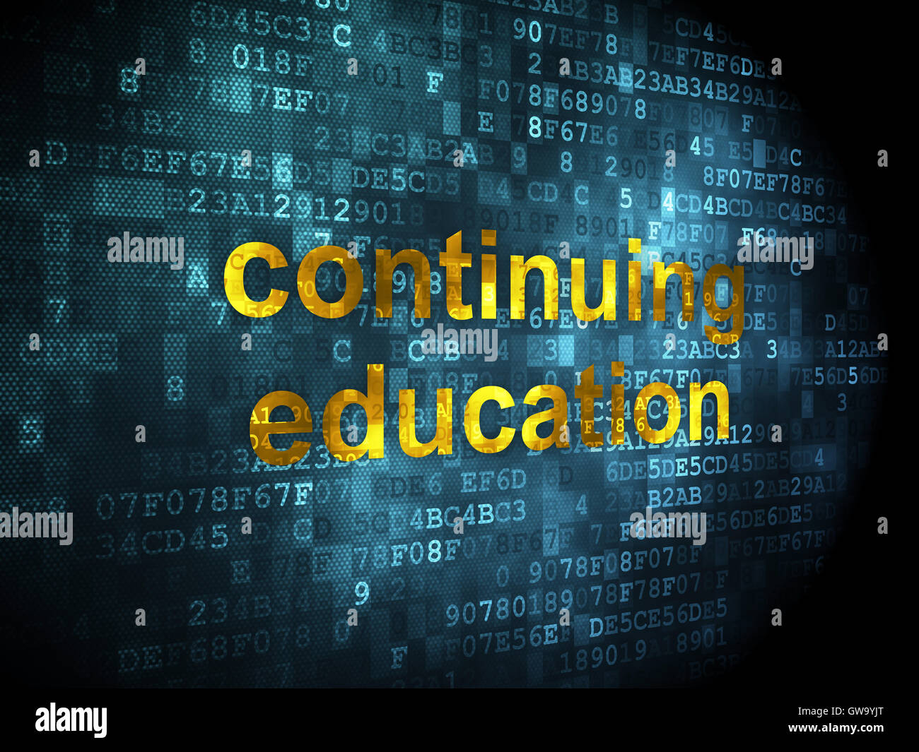 Education concept: Continuing Education on digital background Stock ...