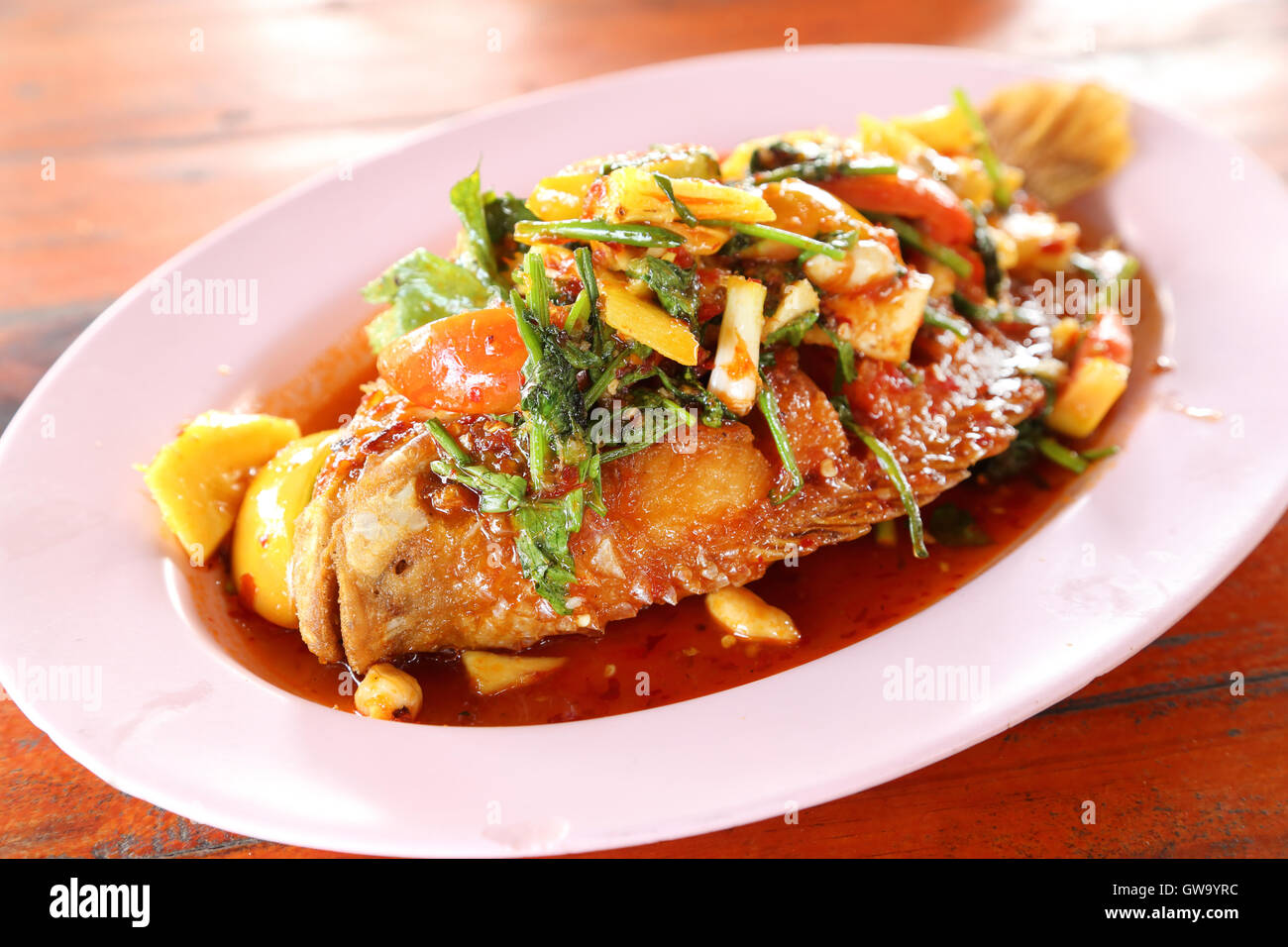 Ruby fish tamarind sauce hi-res stock photography and images - Alamy