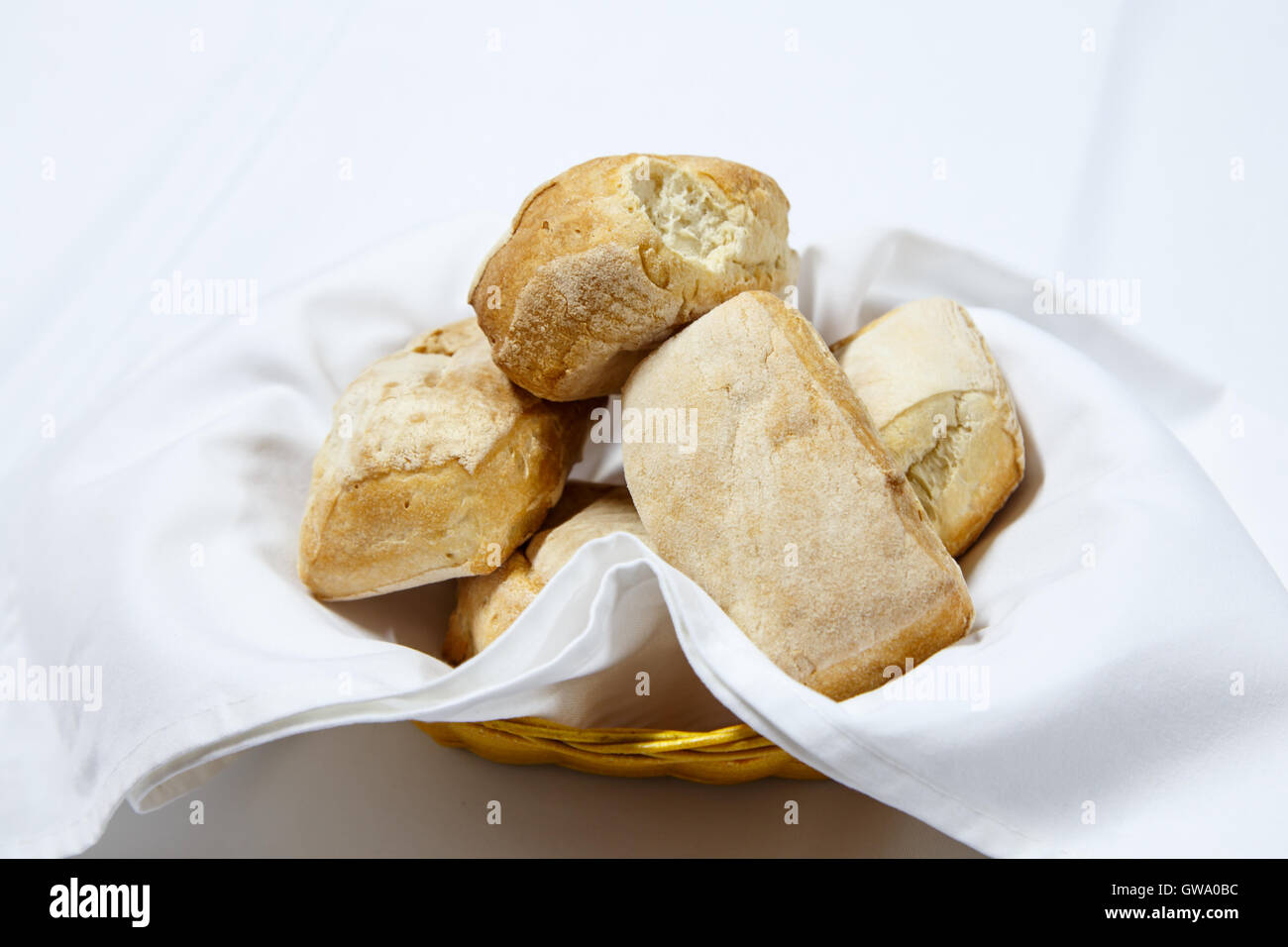 bread group to serve isolated on white Stock Photo - Alamy