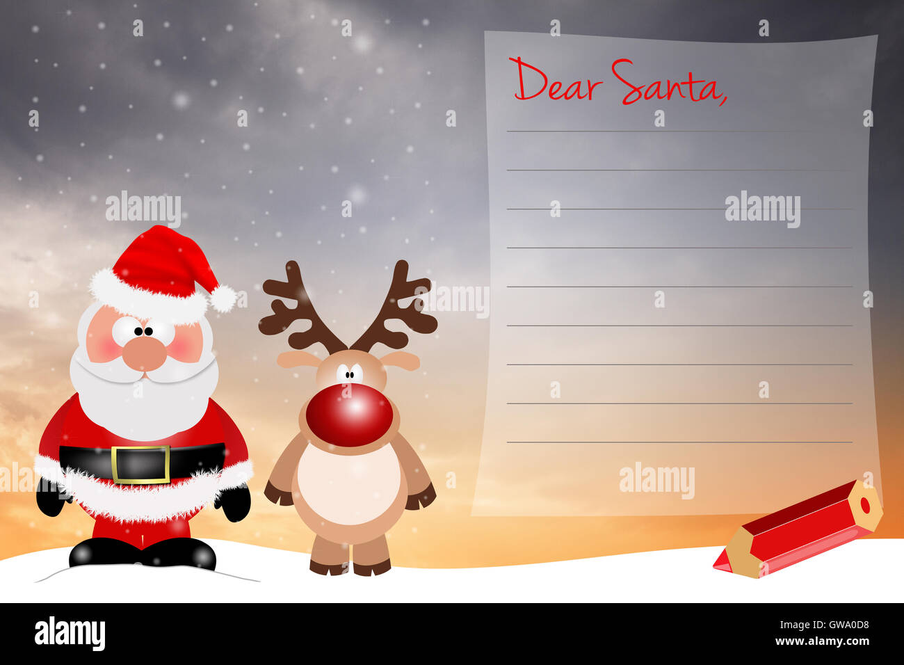 Wishlist for Christmas Stock Photo - Alamy