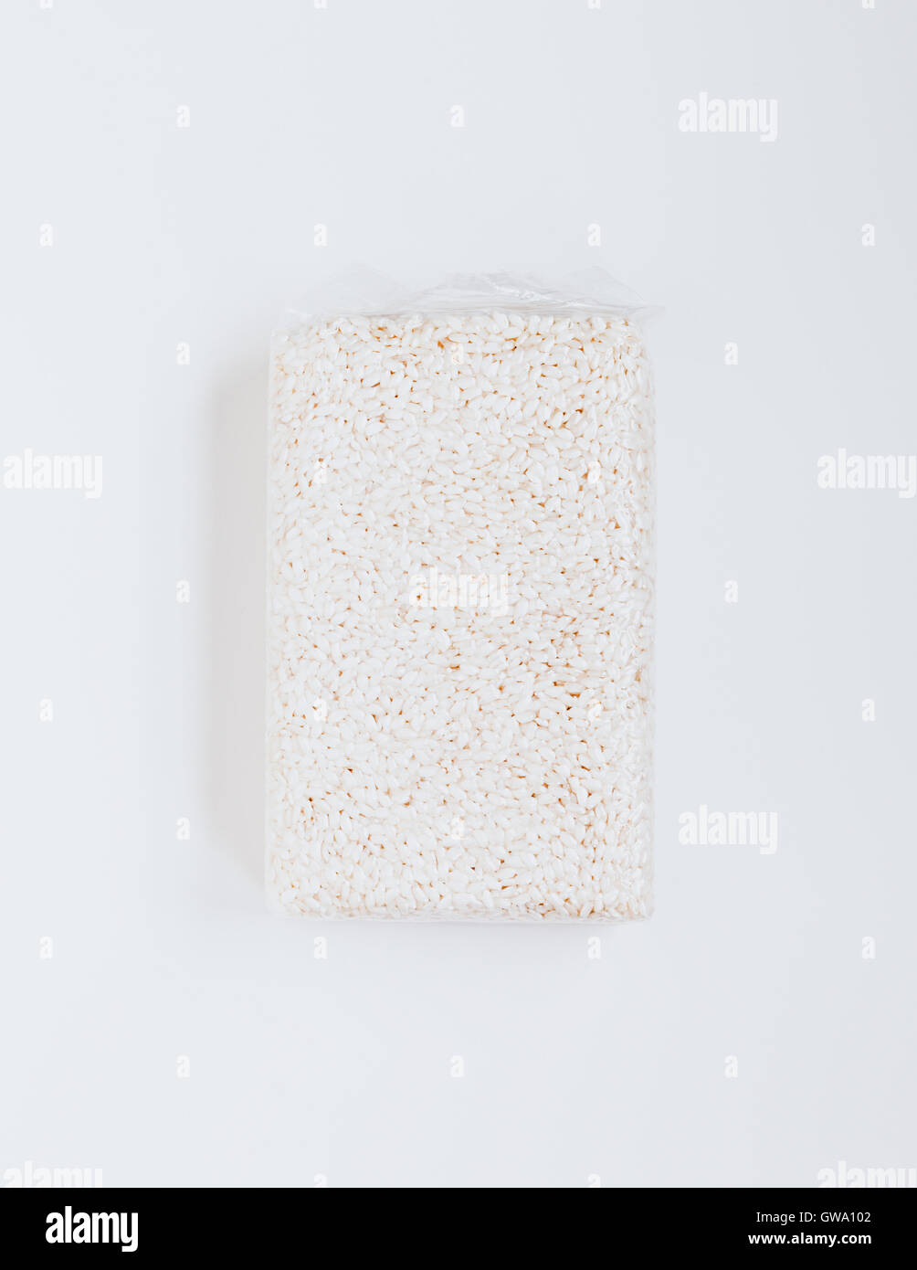 Rice pack on white background Stock Photo - Alamy