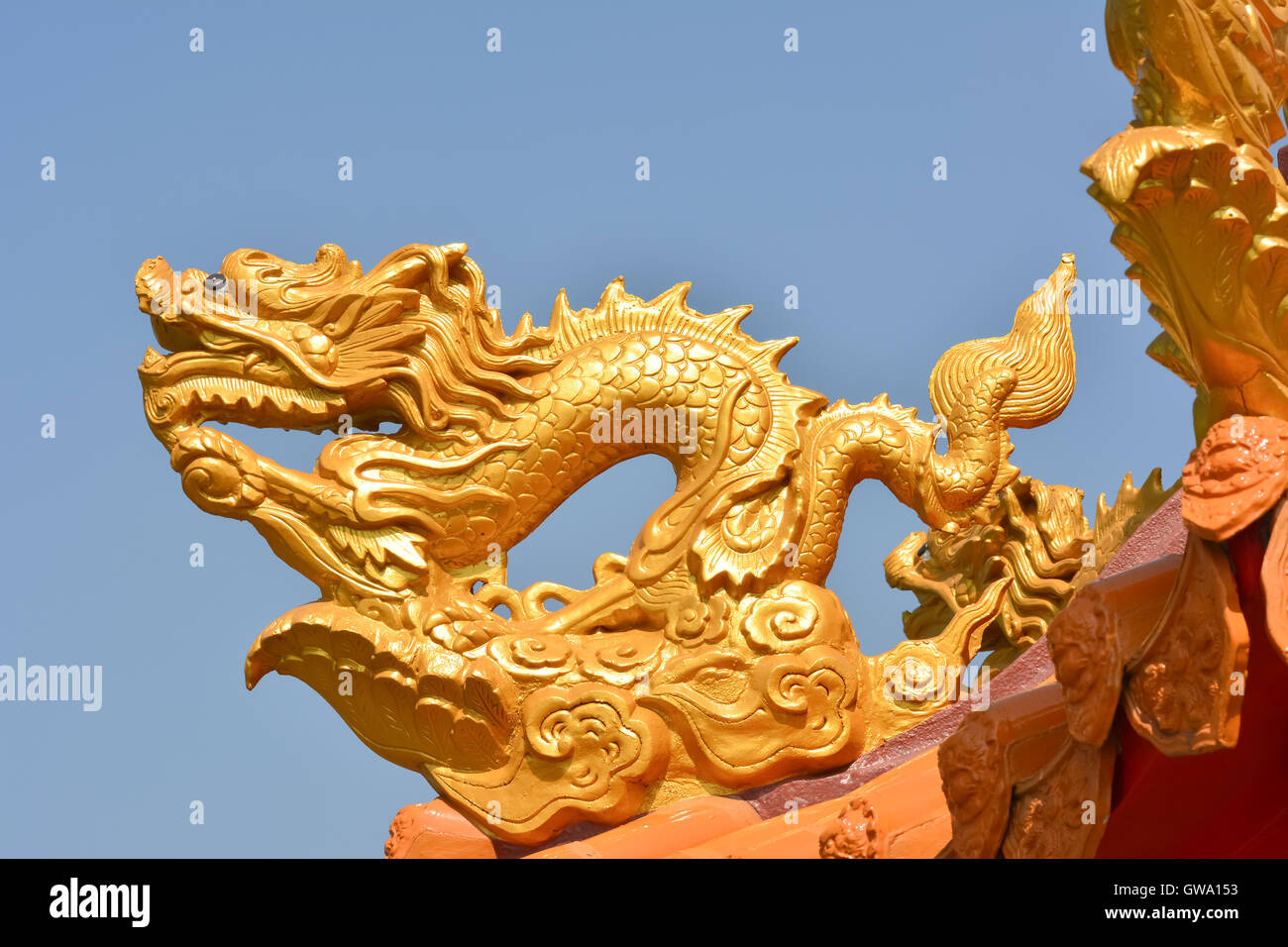 Dragon religious decoration Stock Photo - Alamy