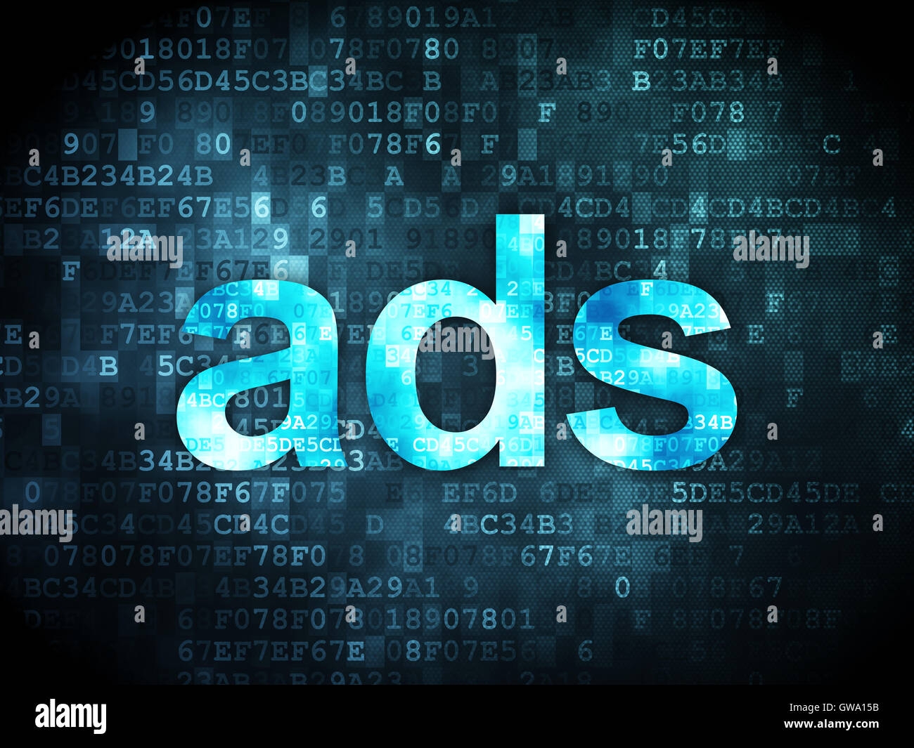 Marketing concept: Ads on digital background Stock Photo - Alamy