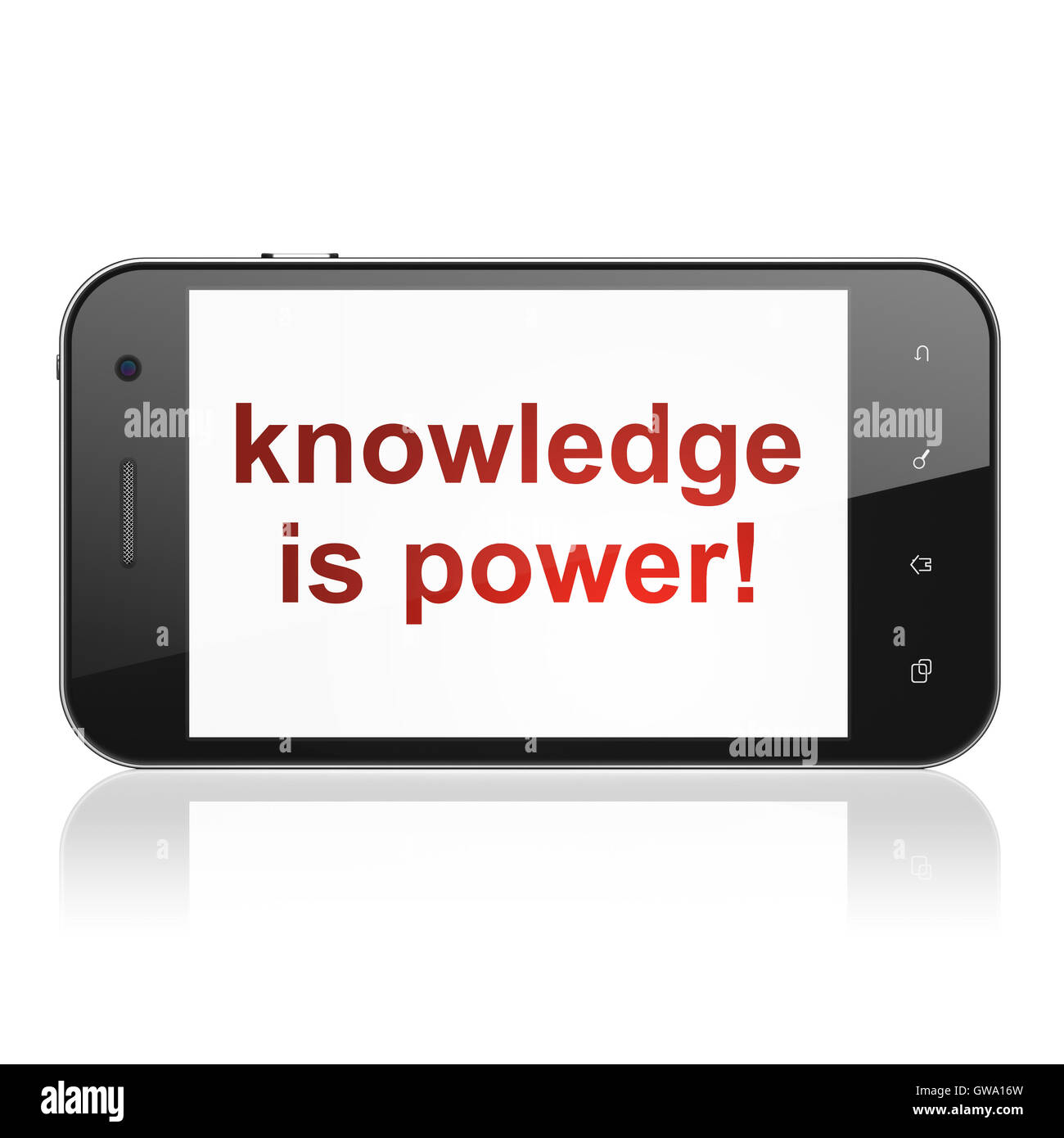 Education concept: Knowledge Is power! on smartphone Stock Photo - Alamy