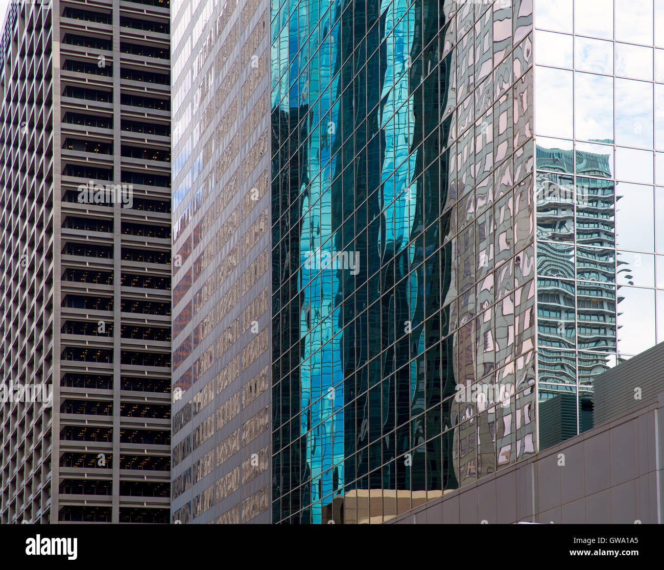 Houston Texas urban city with modern mirror skyscapers Stock Photo - Alamy