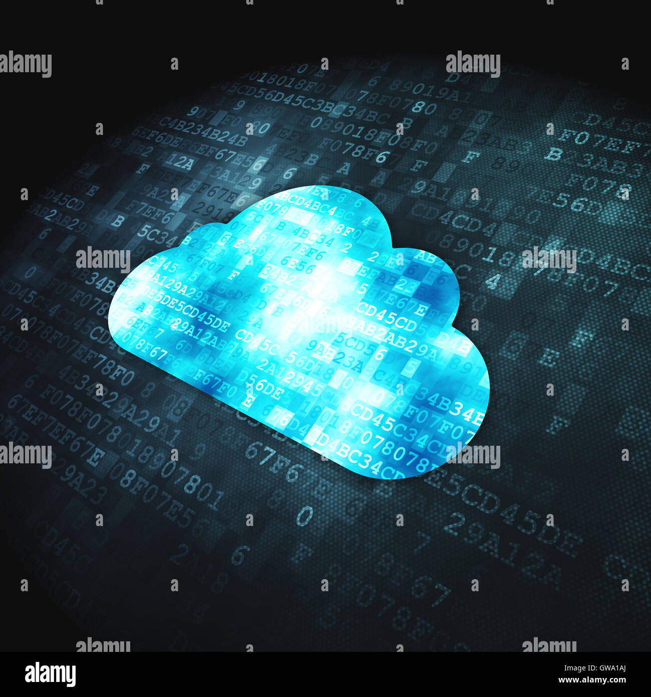 Cloud technology concept: Cloud on digital background Stock Photo - Alamy