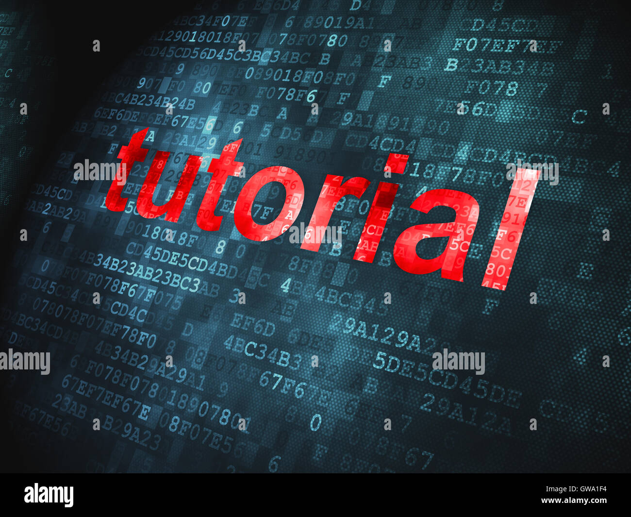 Education concept: Tutorial on digital background Stock Photo - Alamy