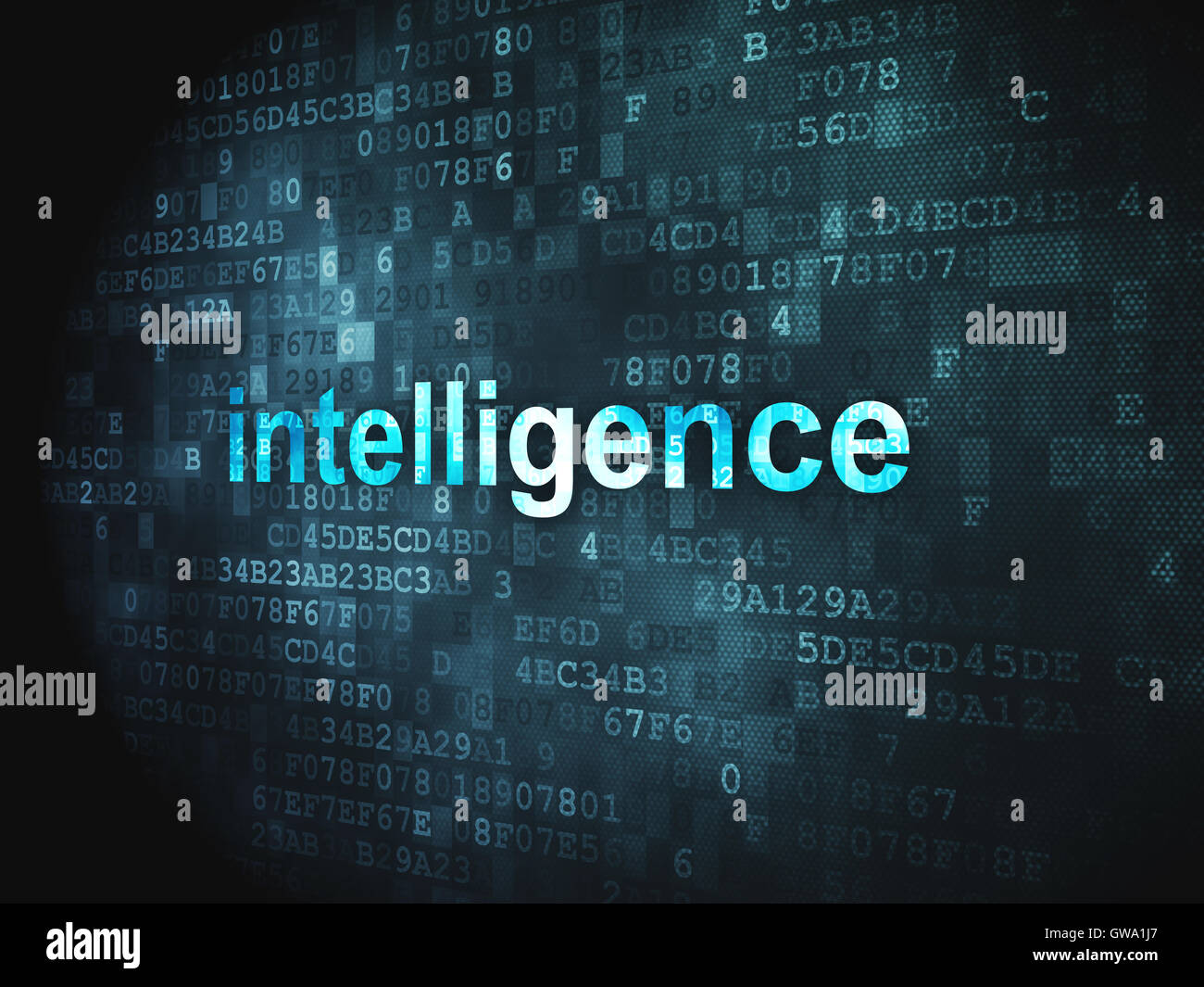 Education concept: Intelligence on digital background Stock Photo - Alamy