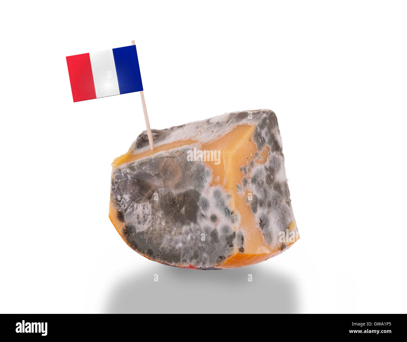 Piece of cheese gone bad Stock Photo - Alamy