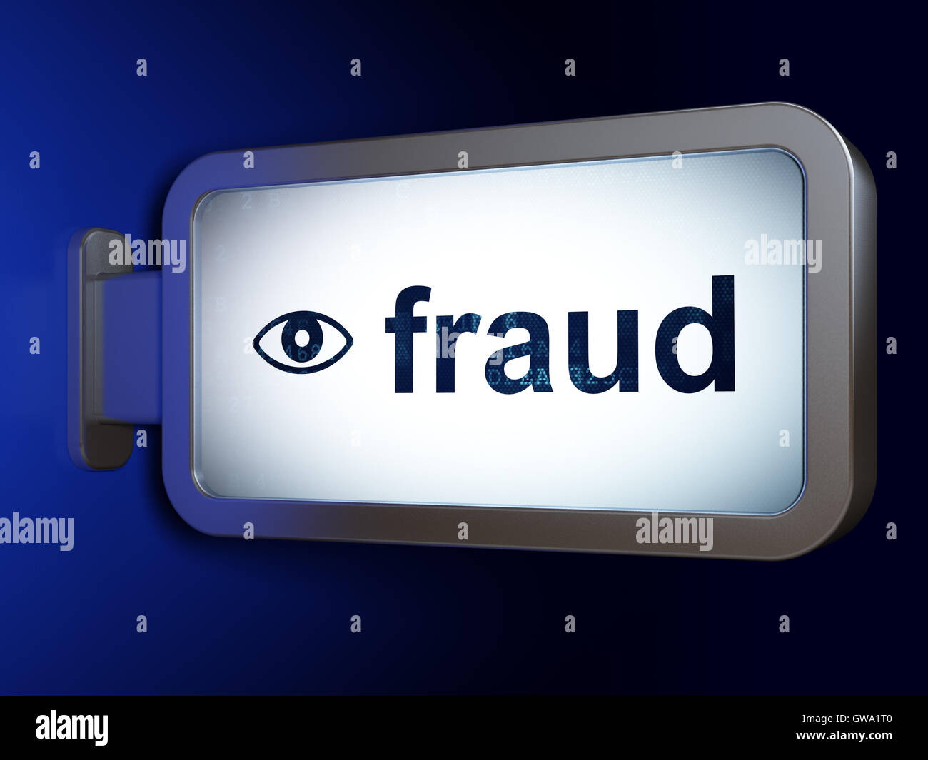 Privacy concept: Fraud and Eye on billboard background Stock Photo - Alamy