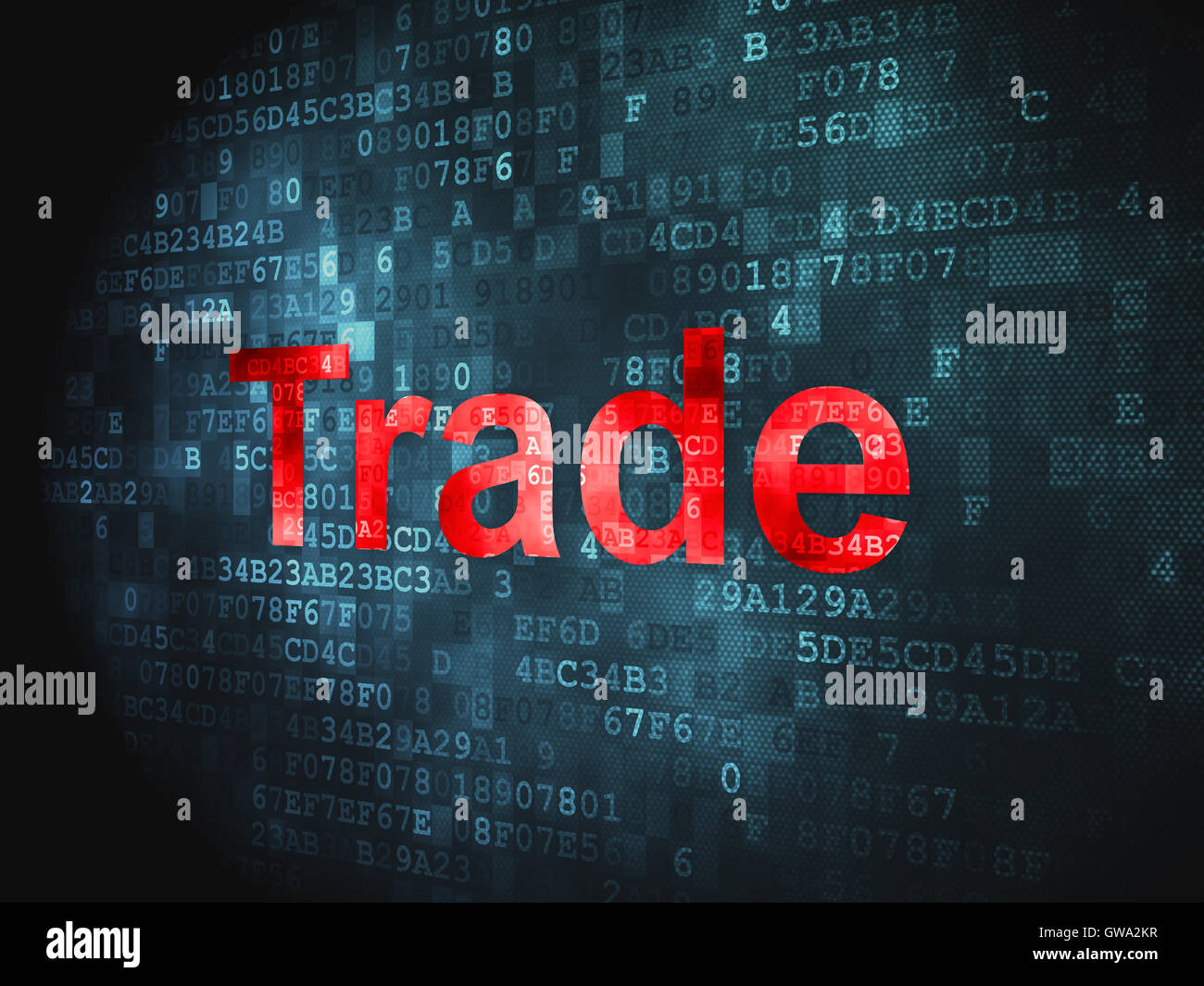 Finance concept: Trade on digital background Stock Photo - Alamy
