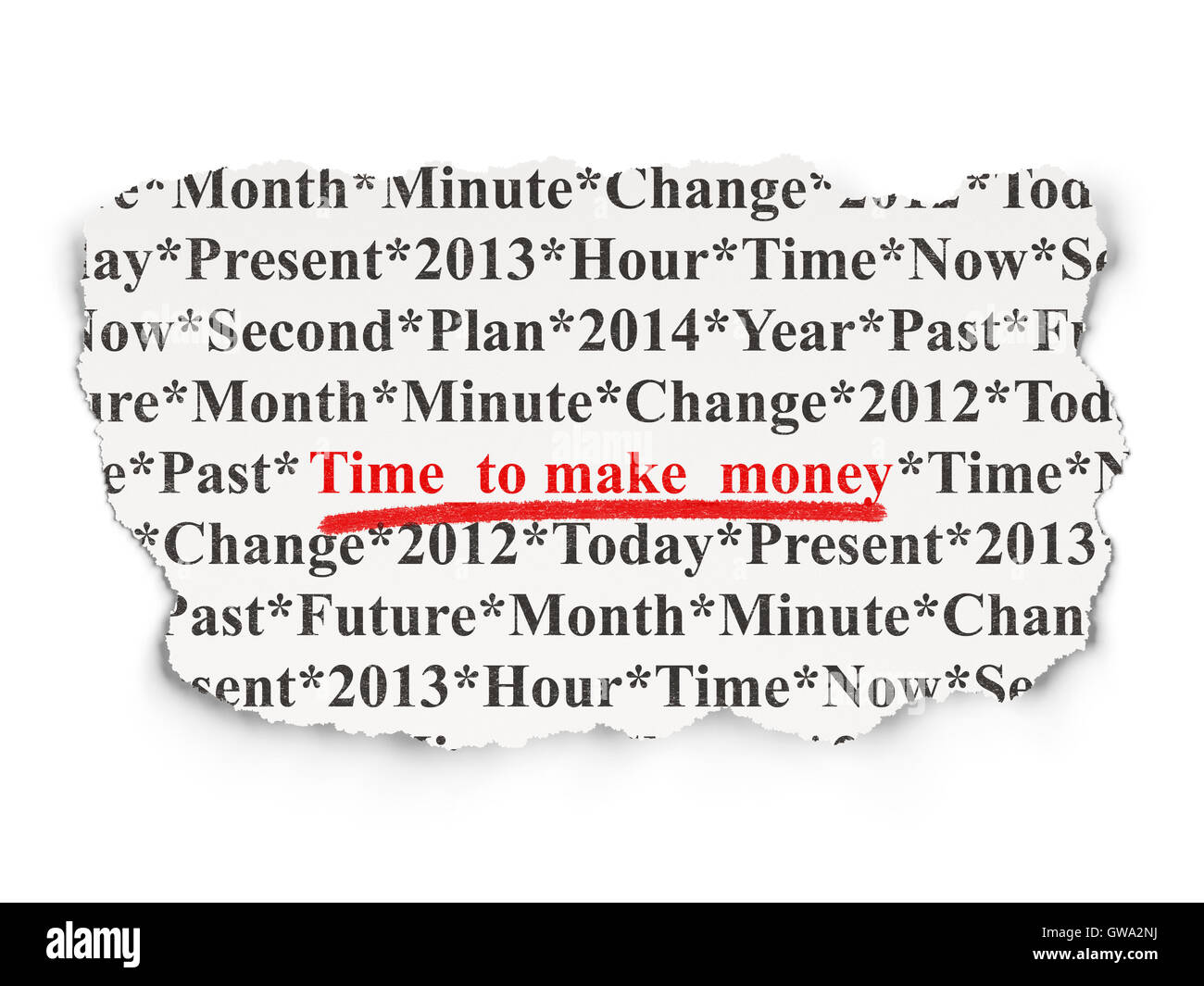 Time concept: Time to Make money on Paper background Stock Photo - Alamy