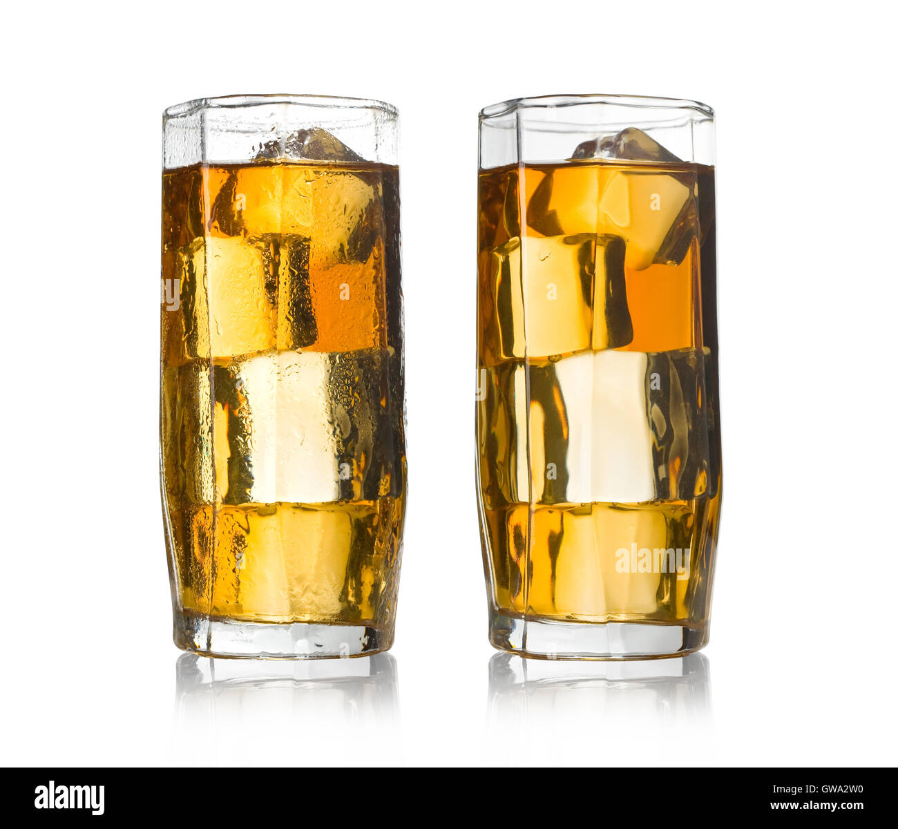 glasses with ice Stock Photo - Alamy