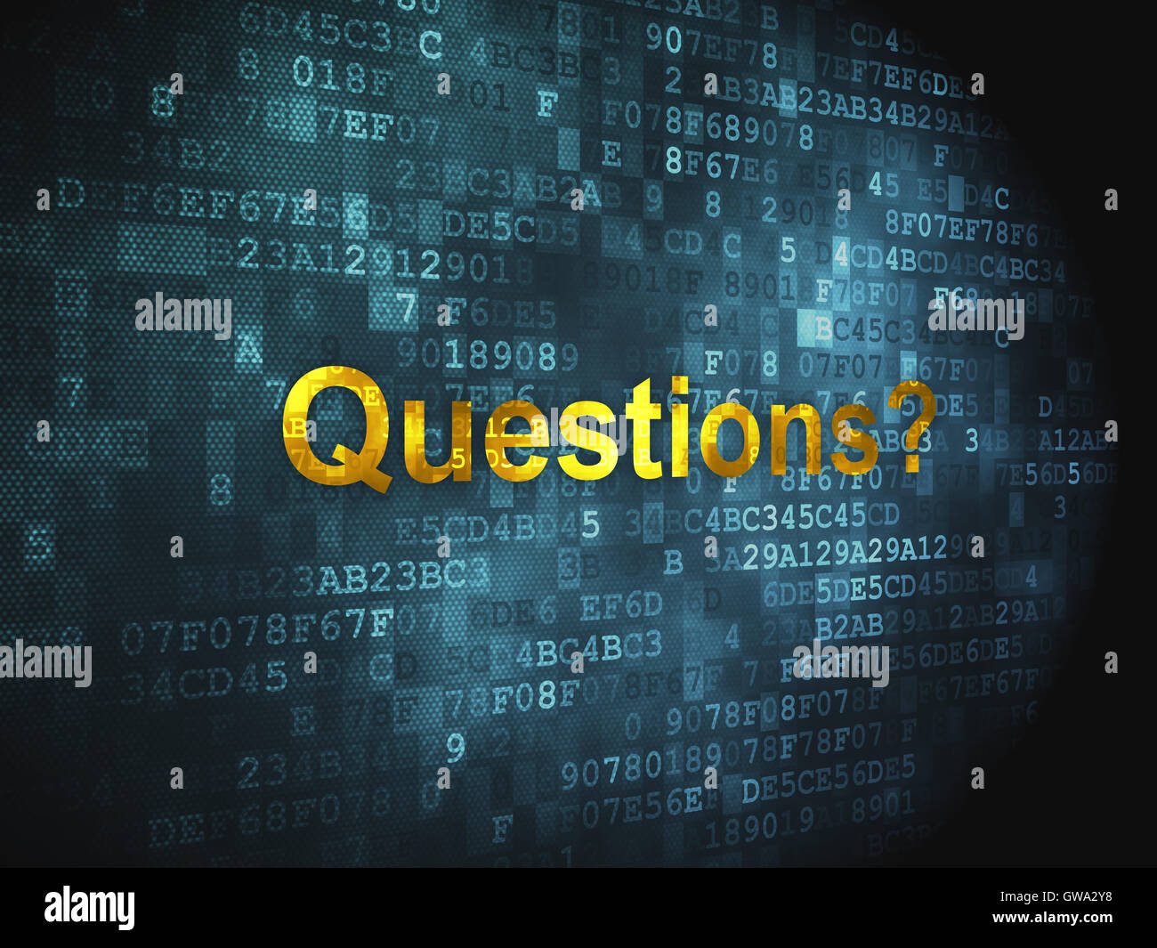 Education concept: Questions? on digital background Stock Photo - Alamy