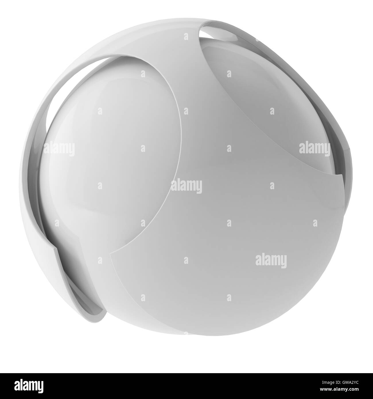 3d white abstract sphere Stock Photo - Alamy