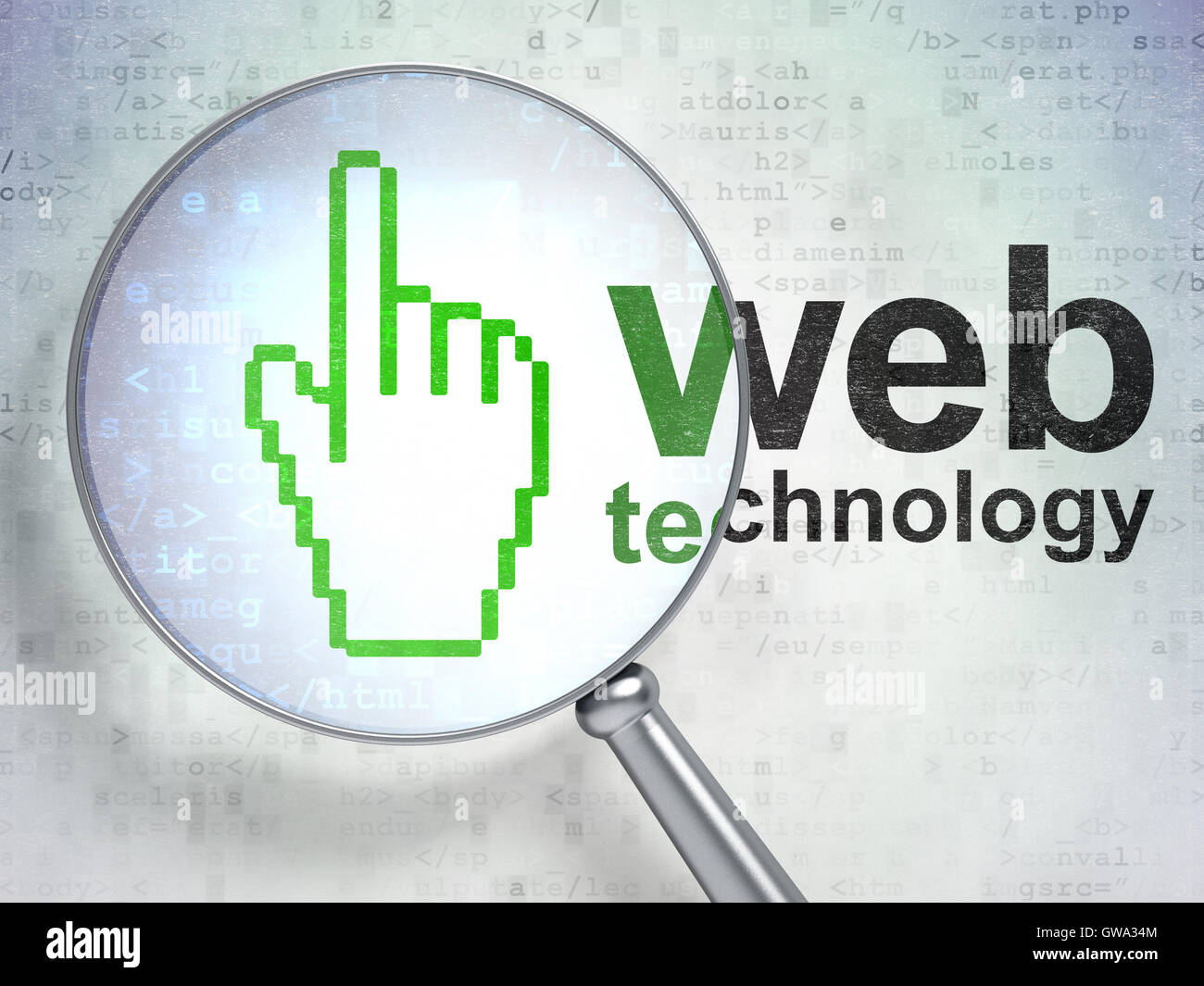 Webdesign concept: Mouse Cursor and Web Technology with optical Stock Photo - Alamy