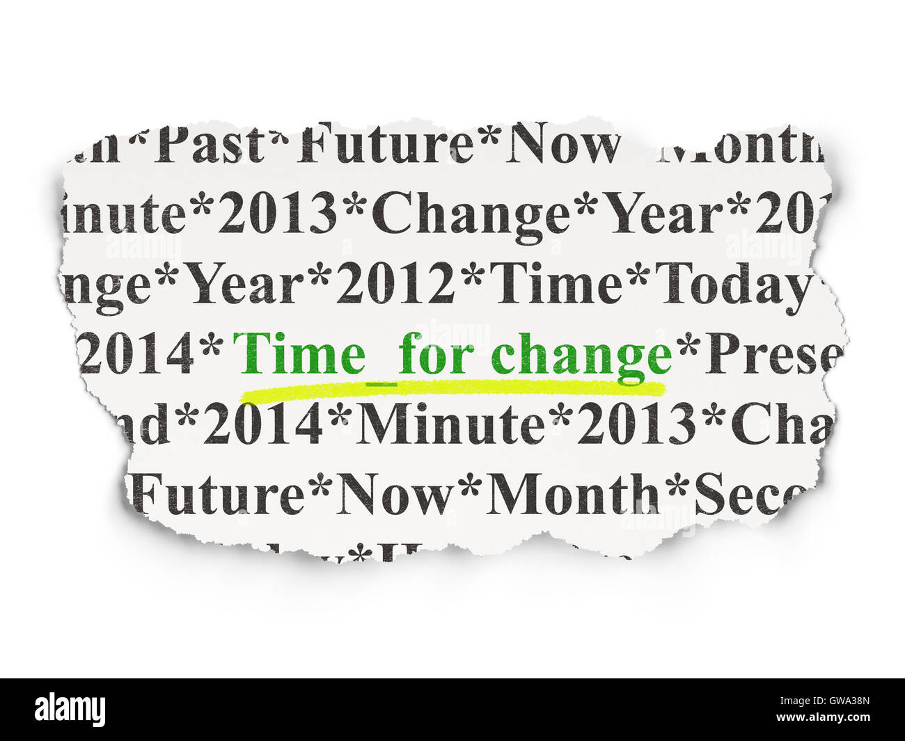 Time concept: Time for Change on Paper background Stock Photo - Alamy