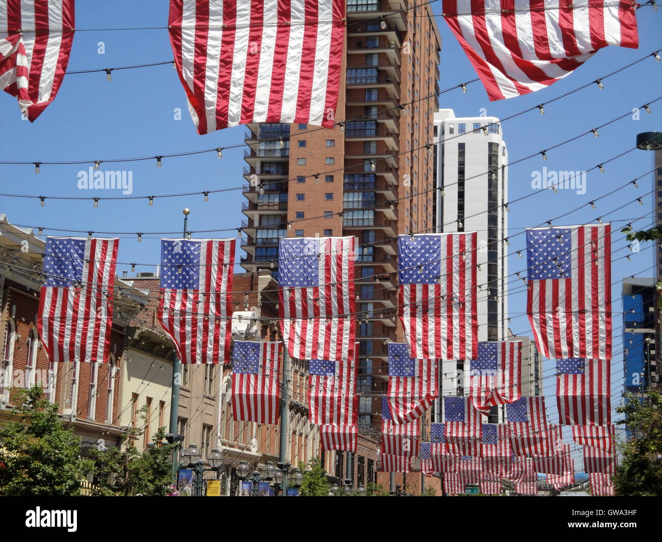 Flags in decoration hi-res stock photography and images - Alamy