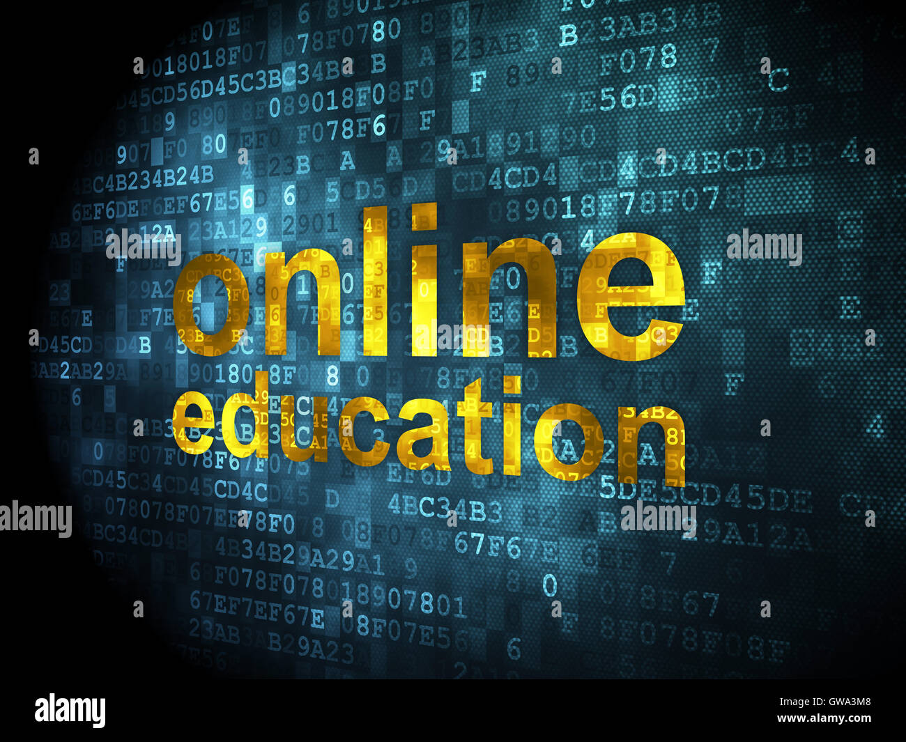 Education concept: Online Education on digital background Stock Photo ...