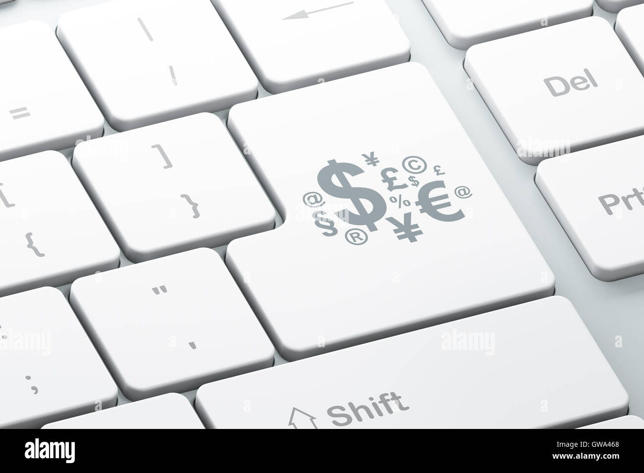 Marketing concept: Finance Symbol on computer keyboard backgroun Stock ...
