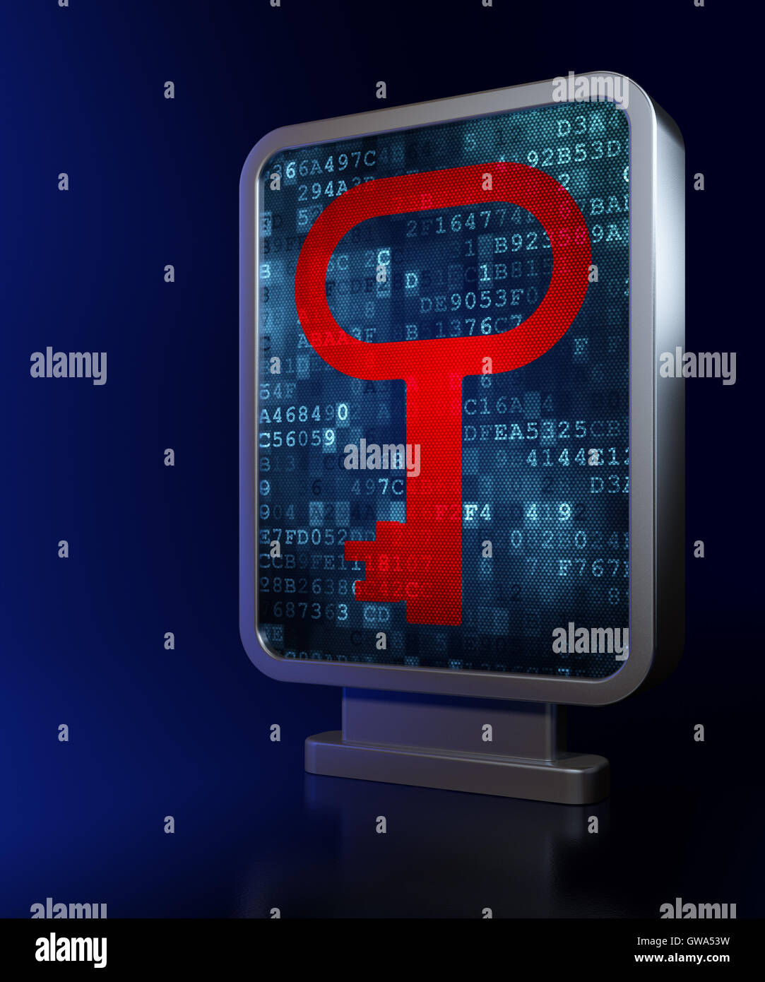 Security concept: Key on billboard background Stock Photo - Alamy
