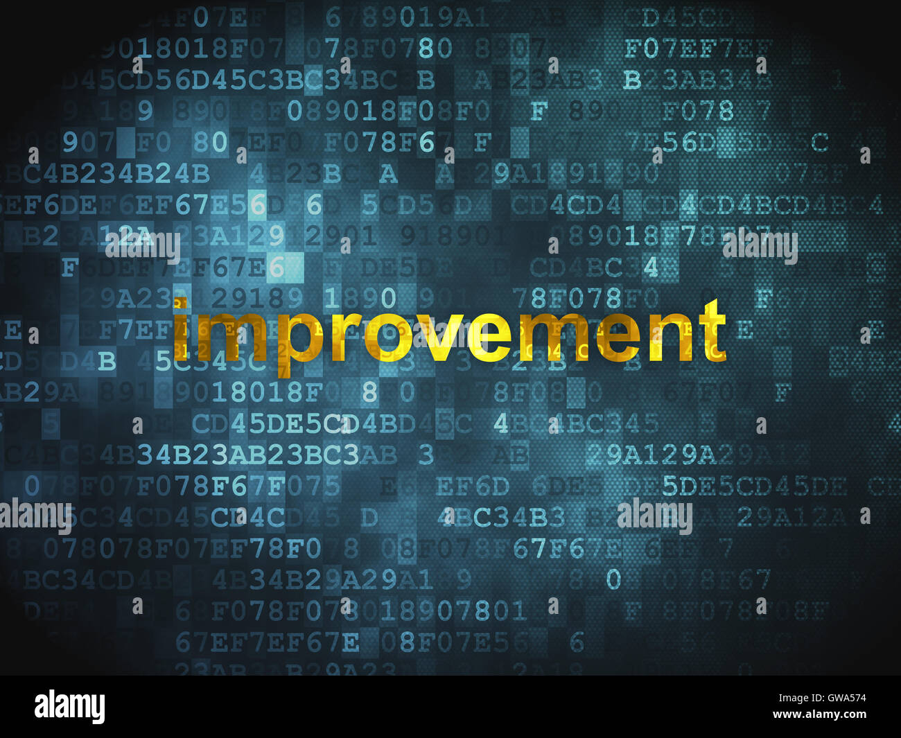 Finance concept: Improvement on digital background Stock Photo - Alamy
