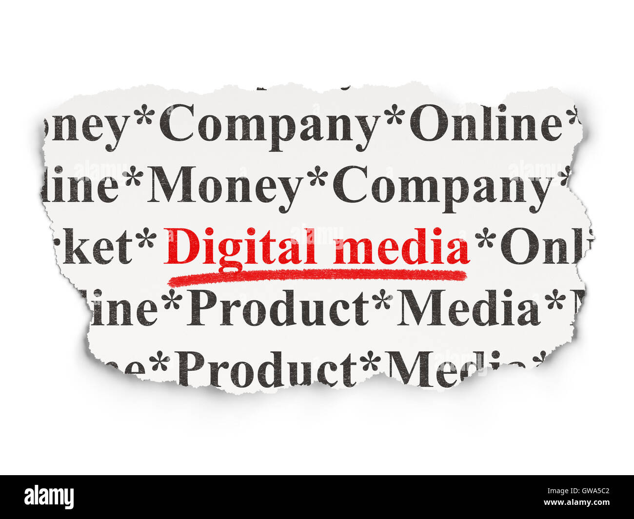 Marketing concept: Digital Media on Paper background Stock Photo - Alamy