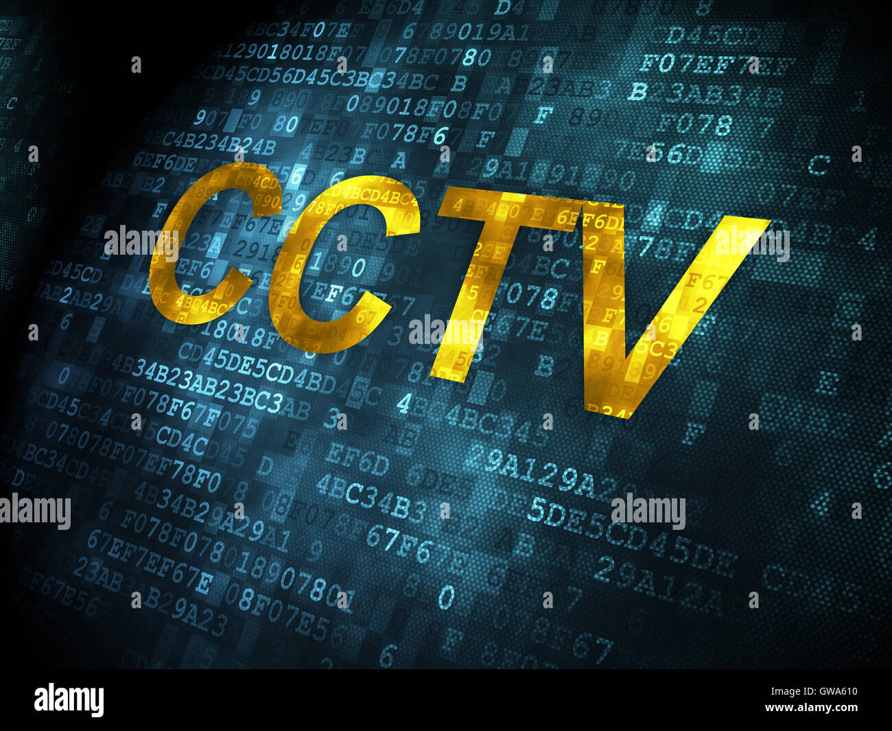 Protection concept: CCTV on digital background Stock Photo - Alamy