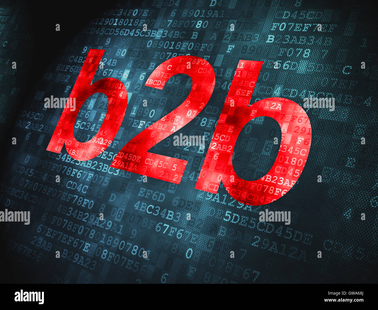 Finance concept: B2b on digital background Stock Photo - Alamy