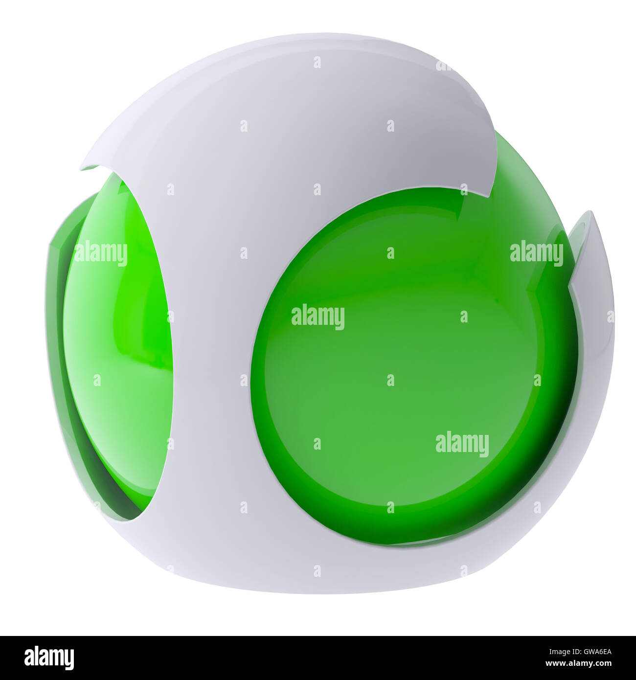 3d green abstract sphere Stock Photo - Alamy