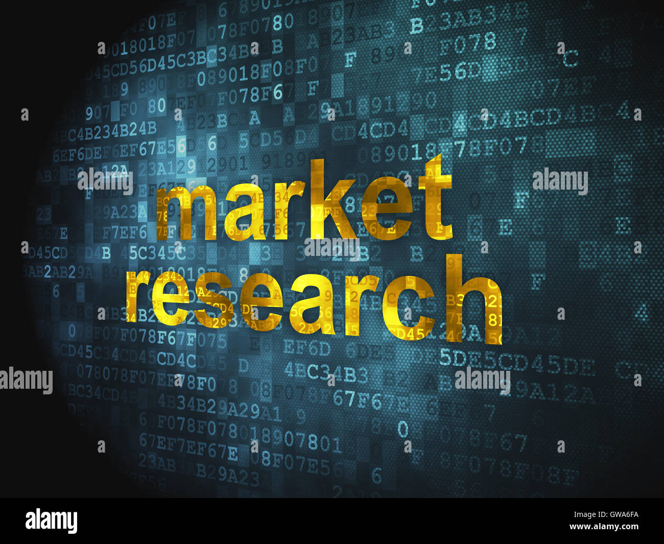 Advertising concept: Market Research on digital background Stock Photo ...