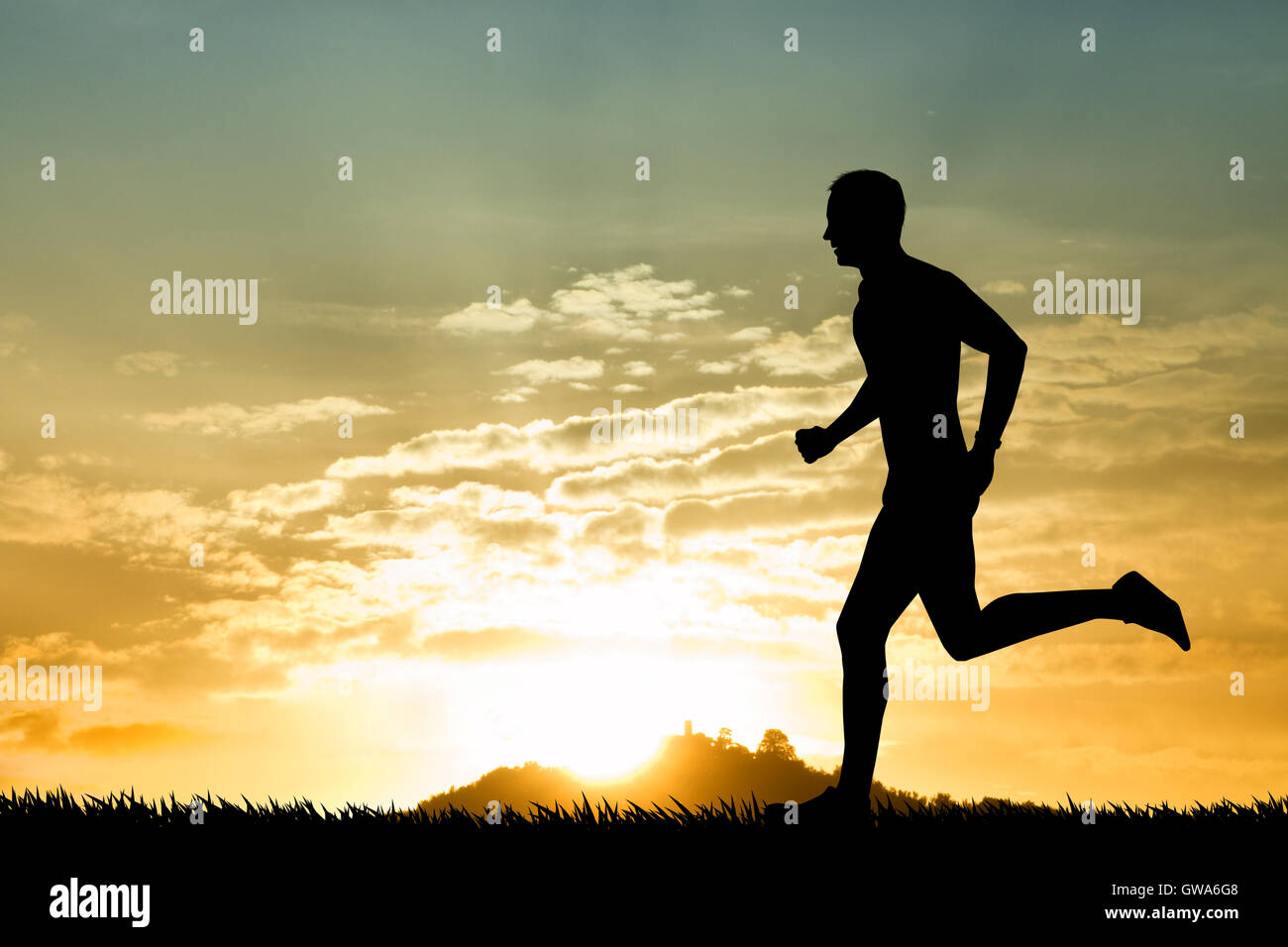 Agility man silhouette hi-res stock photography and images - Alamy
