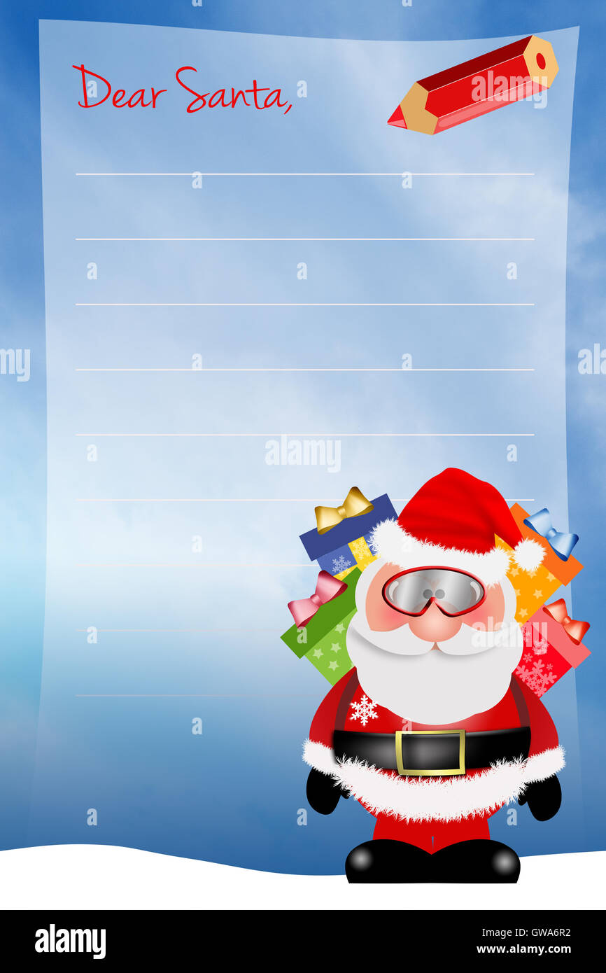 Wishlist for Christmas Stock Photo - Alamy