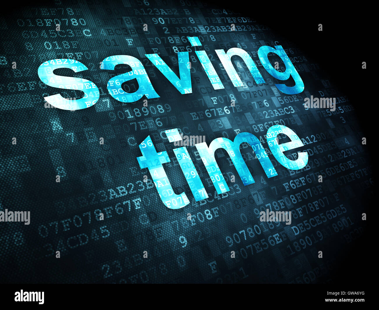 Timeline concept: Saving Time on digital background Stock Photo - Alamy