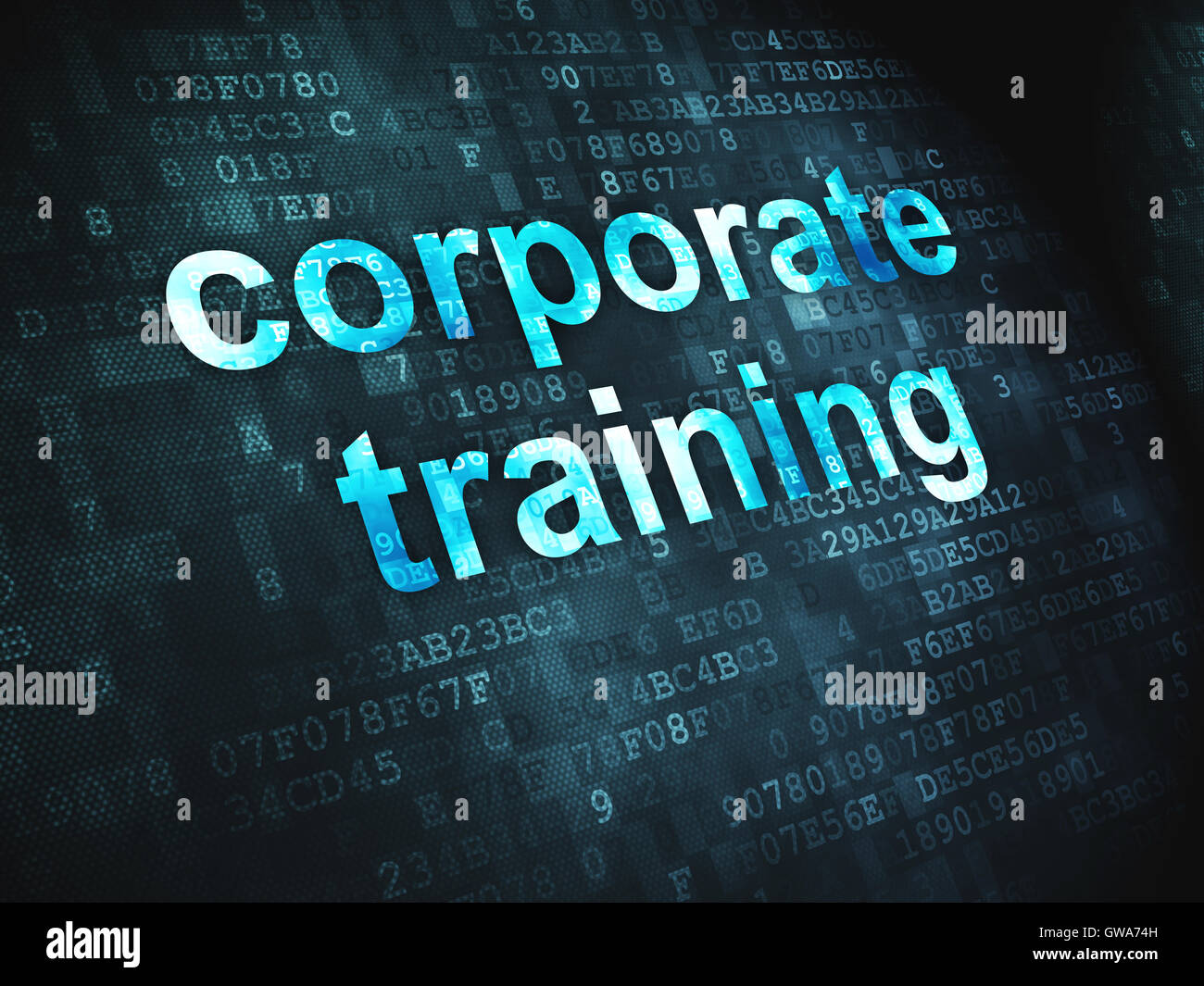 Education concept: Corporate Training on digital background Stock Photo ...