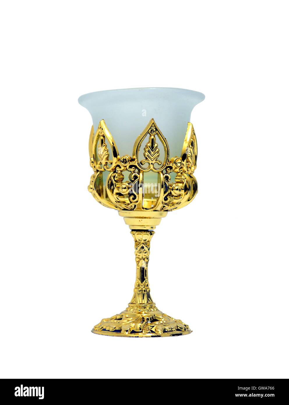 Antique Golden Glass Stock Photo - Alamy