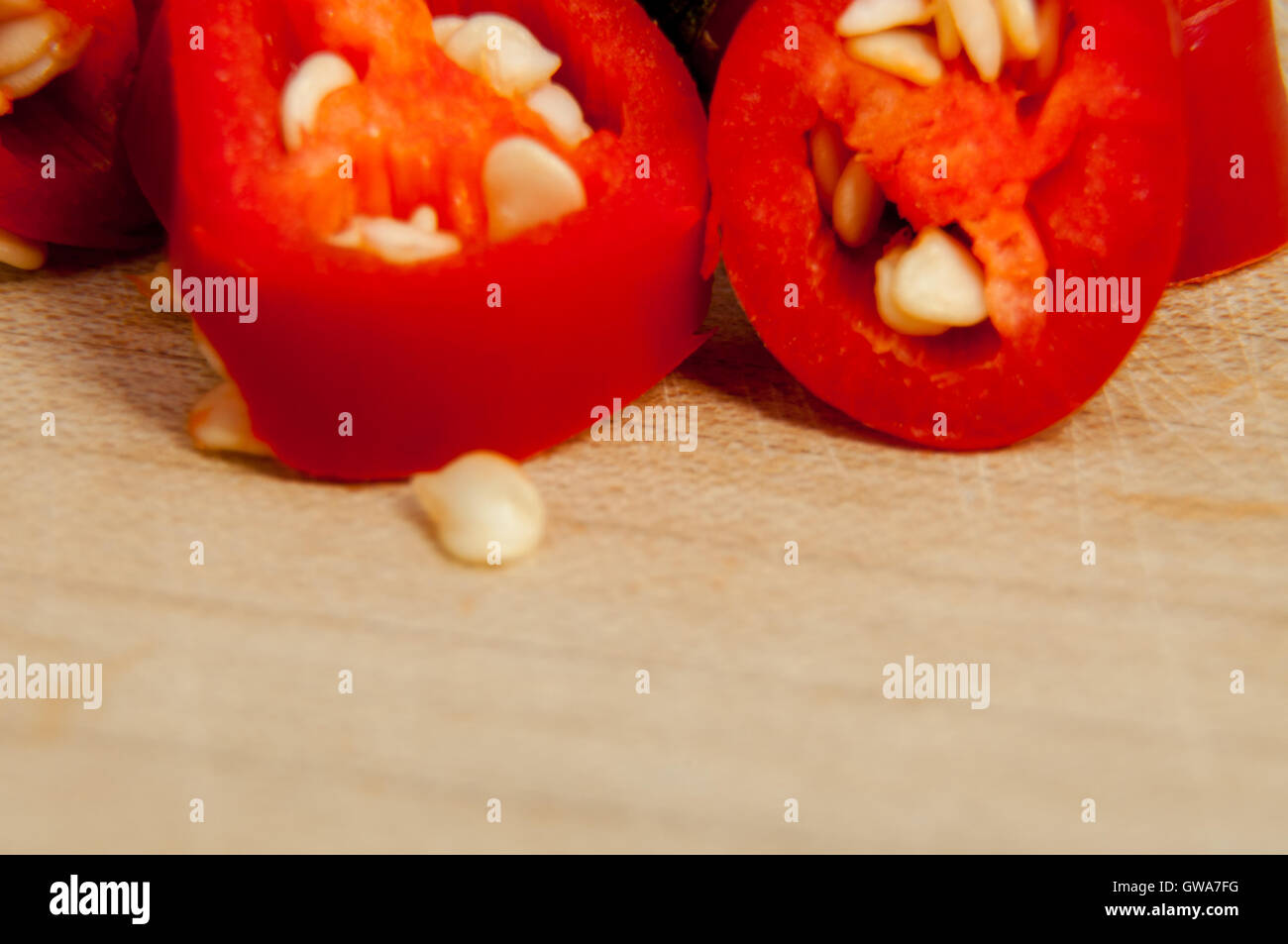 Slice chilli pepper Stock Photo - Alamy
