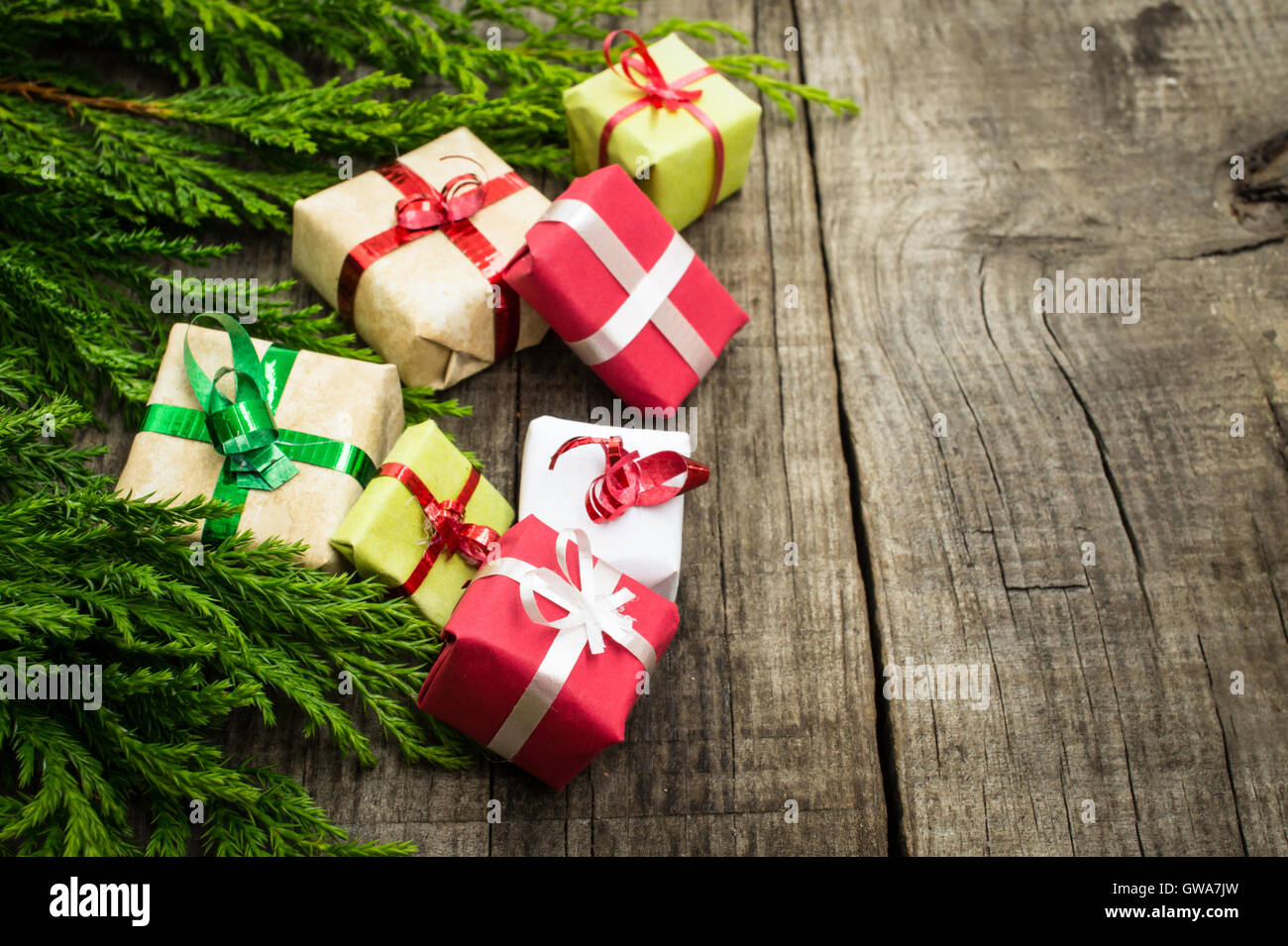 Vintage christmas presents decoration hi-res stock photography and ...