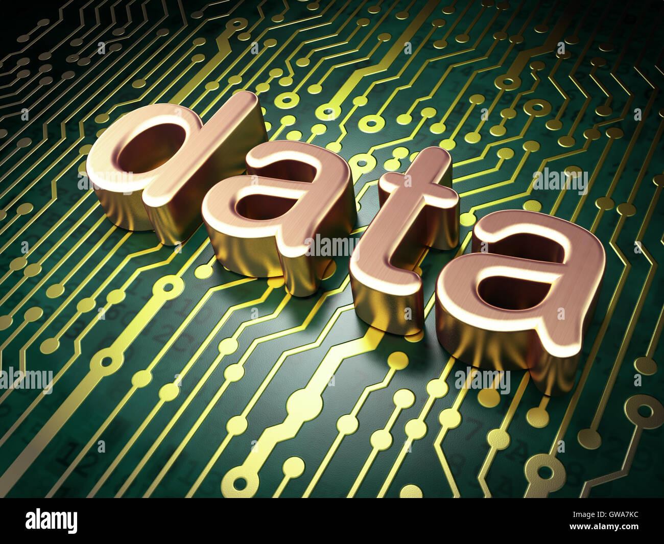 Information concept: circuit board with word data Stock Photo - Alamy