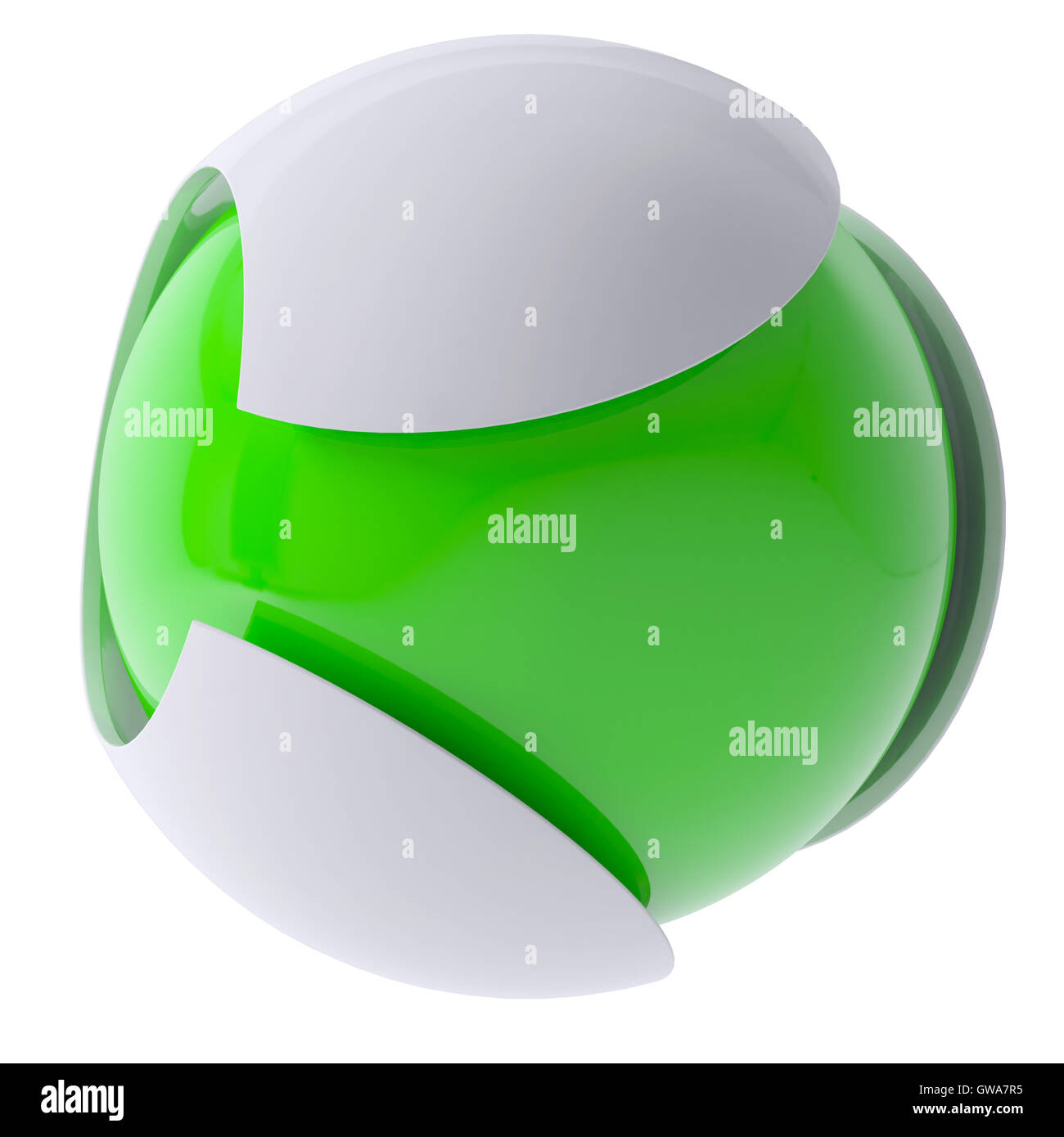 3d green abstract sphere Stock Photo - Alamy