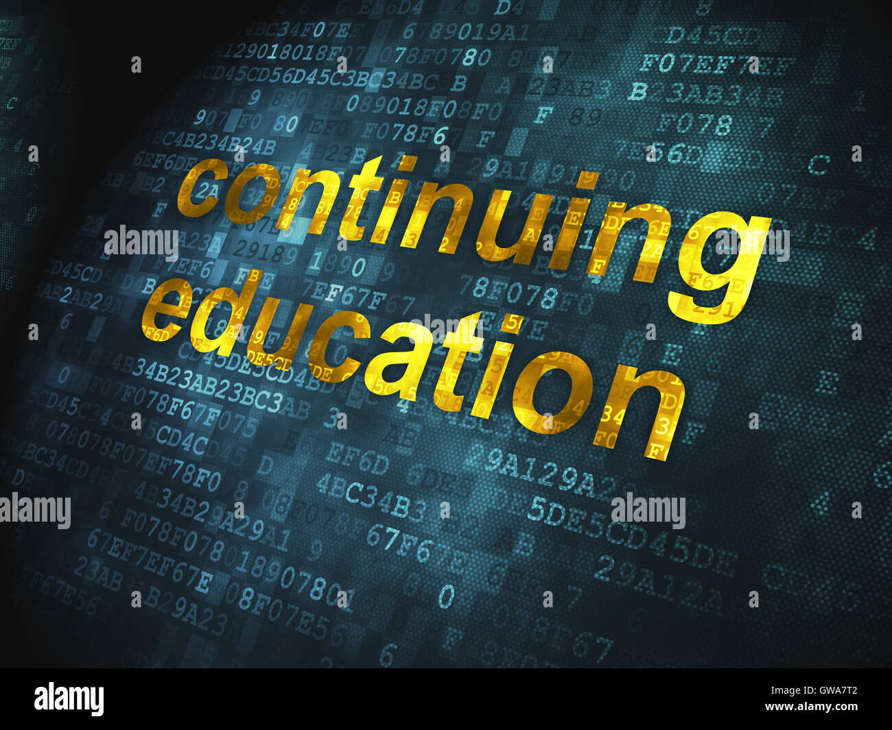Education concept: Continuing Education on digital background Stock ...